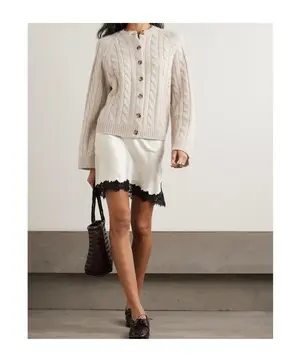 DÔEN Giuliette Lace Trim Mini Skirt