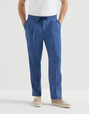 Brunello Cucinelli Drawstring Tapered Trousers - Blue