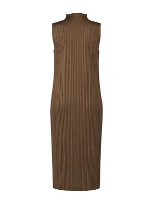Issey Miyake Sleeveless High Neck Pleated Dress