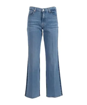 7 For All Mankind Contrast Stitching Jeans For Women