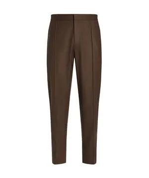 Zegna Pleated Wool-blend Trousers