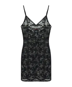 DIESEL® Layla Lace-panelled Chemise - Black