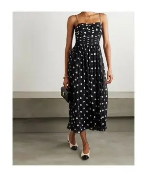 DÔEN Maryanna Polka Dot Midi Dress