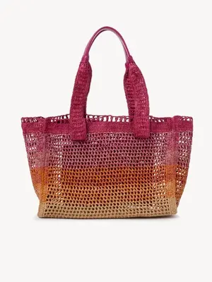 Chloé Open-weave Banana Tote Bag - Multicolored Orange