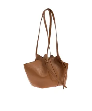 Yuzefi Double Handle Shoulder Bag - Brown