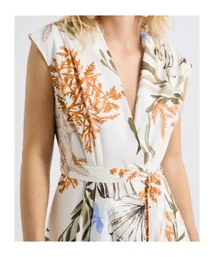 Marella Filo Printed Wrap Midi Dress