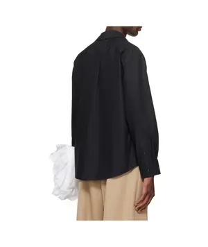 Simone Rocha Embellished Long-sleeved Shirt - Black