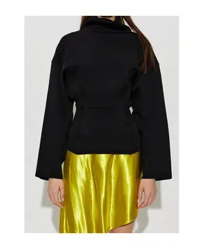 Alaïa High Neck Wide Sleeve Jumper