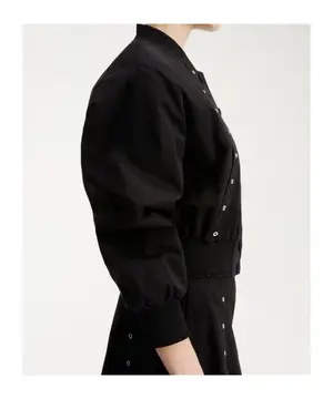 Marella Eyelet Cotton Bomber Jacket