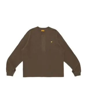 HUMAN MADE Waffle-knit Henley Top