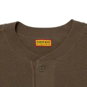 HUMAN MADE Waffle-knit Henley Top