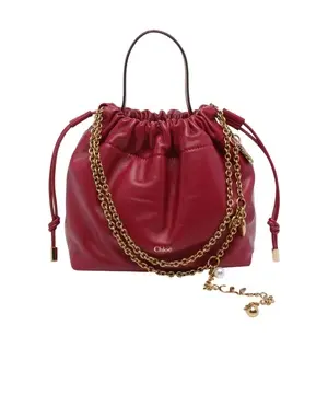Chloé Mini Logo-detail Shoulder Bag - Red