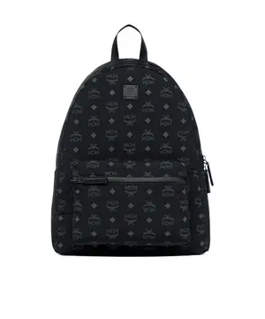 Mcm Stark Monogram Packable Backpack - Black