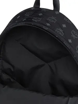 Mcm Stark Monogram Packable Backpack - Black