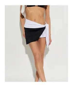 Balmain Asymmetrical Beach Dress With Pleated Details