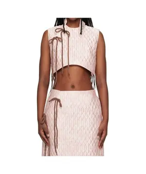 Simone Rocha Embellished Quilted Top