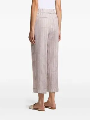 Peserico Striped Belted Pants - Sand Beige