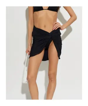 Balmain Knot-detail Draped Mini Skirt