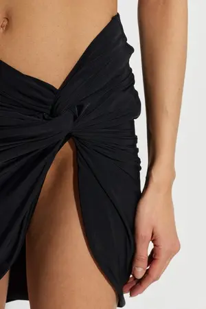 Balmain Knot-detail Draped Mini Skirt