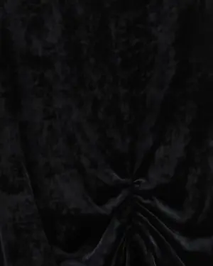 Valentino Garavani Draped Velvet Midi Skirt - Black