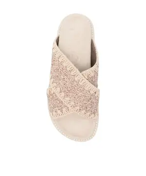 Mou Crochet-trim Crossover Strap Sandals