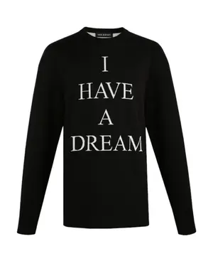 Neil Barrett I Have A Dream" Round Neck Long Sleeve Sweater