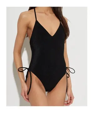 Balmain Halter One-piece Swimsuit - Black