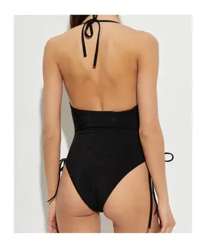 Balmain Halter One-piece Swimsuit - Black