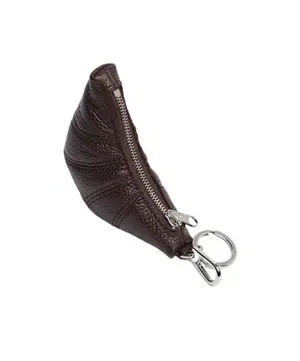LEMAIRE Mini Croissant Leather Keyholder - Black