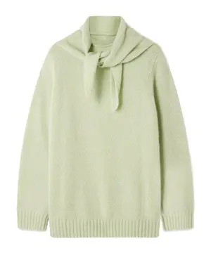 Arch4 Long-sleeved Knitwear And Scarf Set - Green