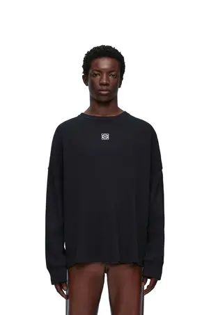 Loewe Long-sleeved Crewneck T-shirt - Black