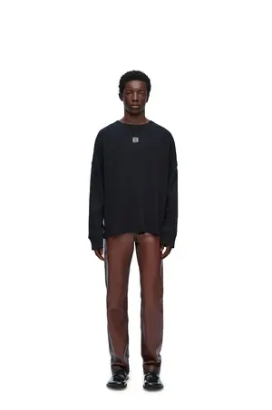 Loewe Long-sleeved Crewneck T-shirt - Black