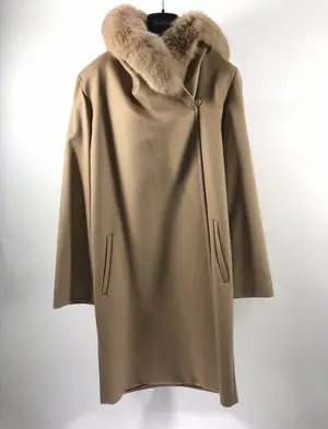 Max Mara Hooded Waistcoat With Fur Trim