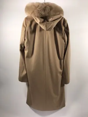 Max Mara Hooded Waistcoat With Fur Trim