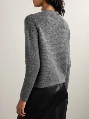 Arch4 Ribbed Crochet Cardigan With Patch Pockets