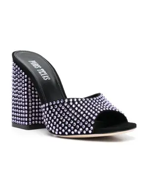 Paris Texas Embellished Slip-on High Heel Mules
