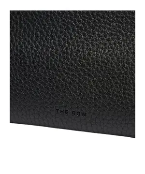 THE ROW Agnes Grain Leather Pouch - Black