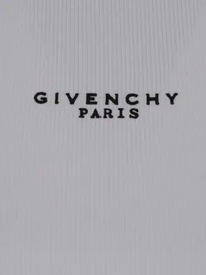Givenchy Paris Logo Detailed Ribbed Tank Top