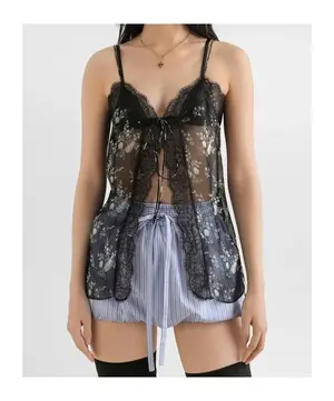 Dolce & Gabbana Floral Lace Trim Camisole