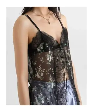 Dolce & Gabbana Floral Lace Trim Camisole