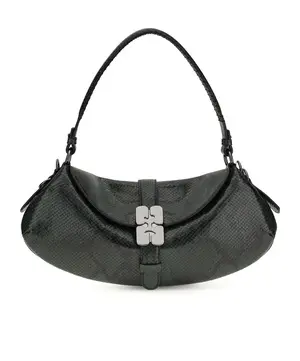 GANNI B-kat Flap Shoulder Bag - Black