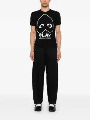 Play Comme Des Garcon Comme Des Garçons Play Logo Printed Crewneck T-shirt