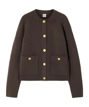 TOTEME Button Detail Cardigan - Black
