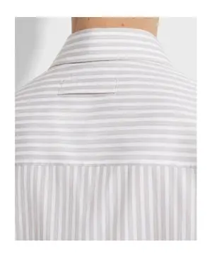 Zegna Centoventimila Striped Cotton Shirt - White/brown