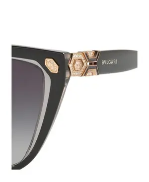 BVLGARI Cat Eye Sunglasses - Black