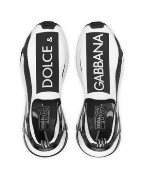 Dolce & Gabbana Sorrento Stretch Mesh Sneakers - Black