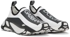 Dolce & Gabbana Sorrento Stretch Mesh Sneakers - Black