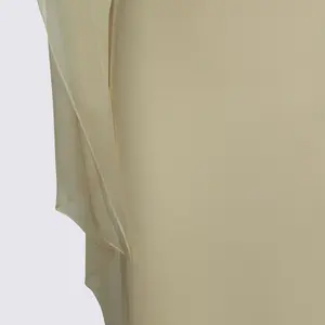 Alberta Ferretti Sheer Cape-overlay Dress