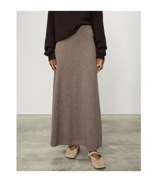 LISA YANG Torie A-line Midi Skirt - Gray