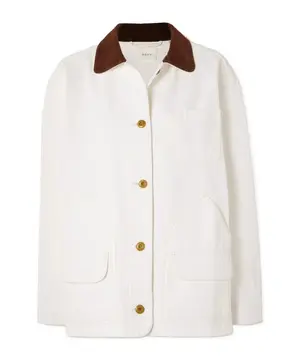 DÔEN DOEN Pascual Corduroy-Trimmed Cotton Jacket